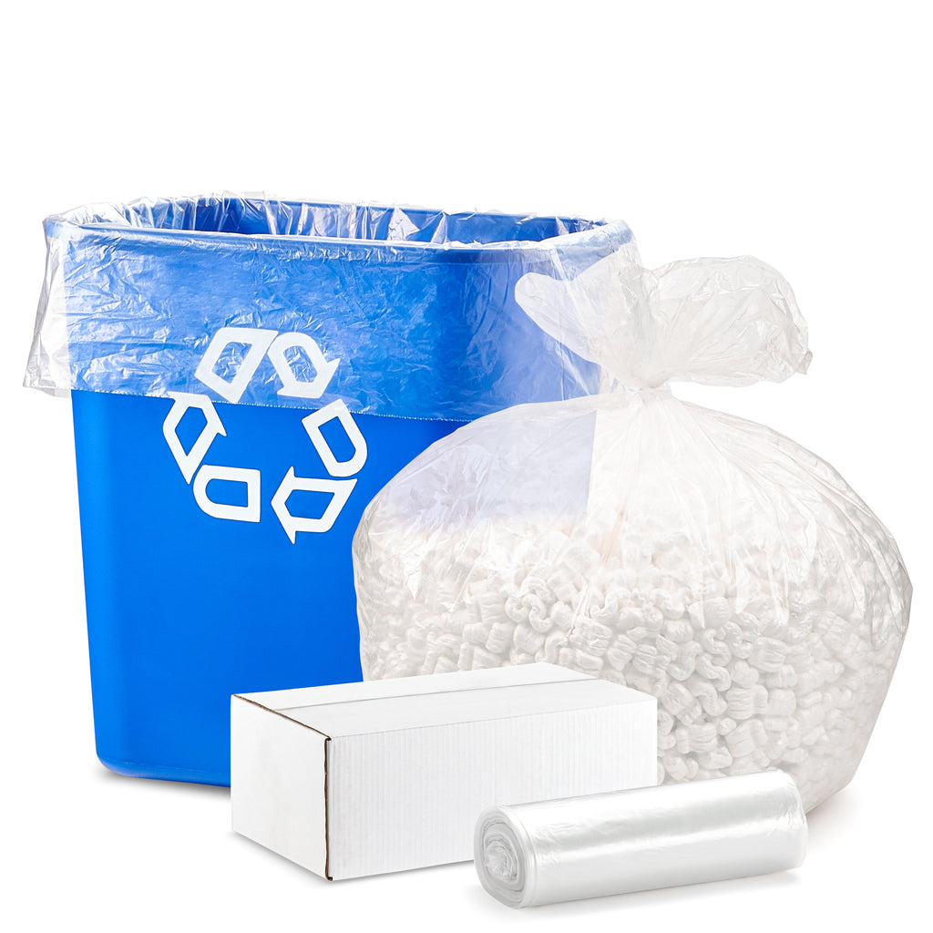 7-10 Gallon 8 Mic Clear Trash Bag
