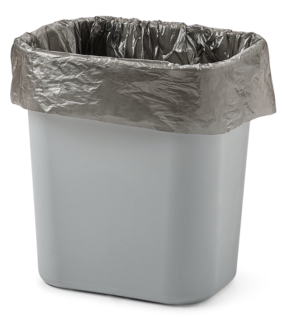 7-10 Gallon 6 Mic Black Trash Bag | Central Poly