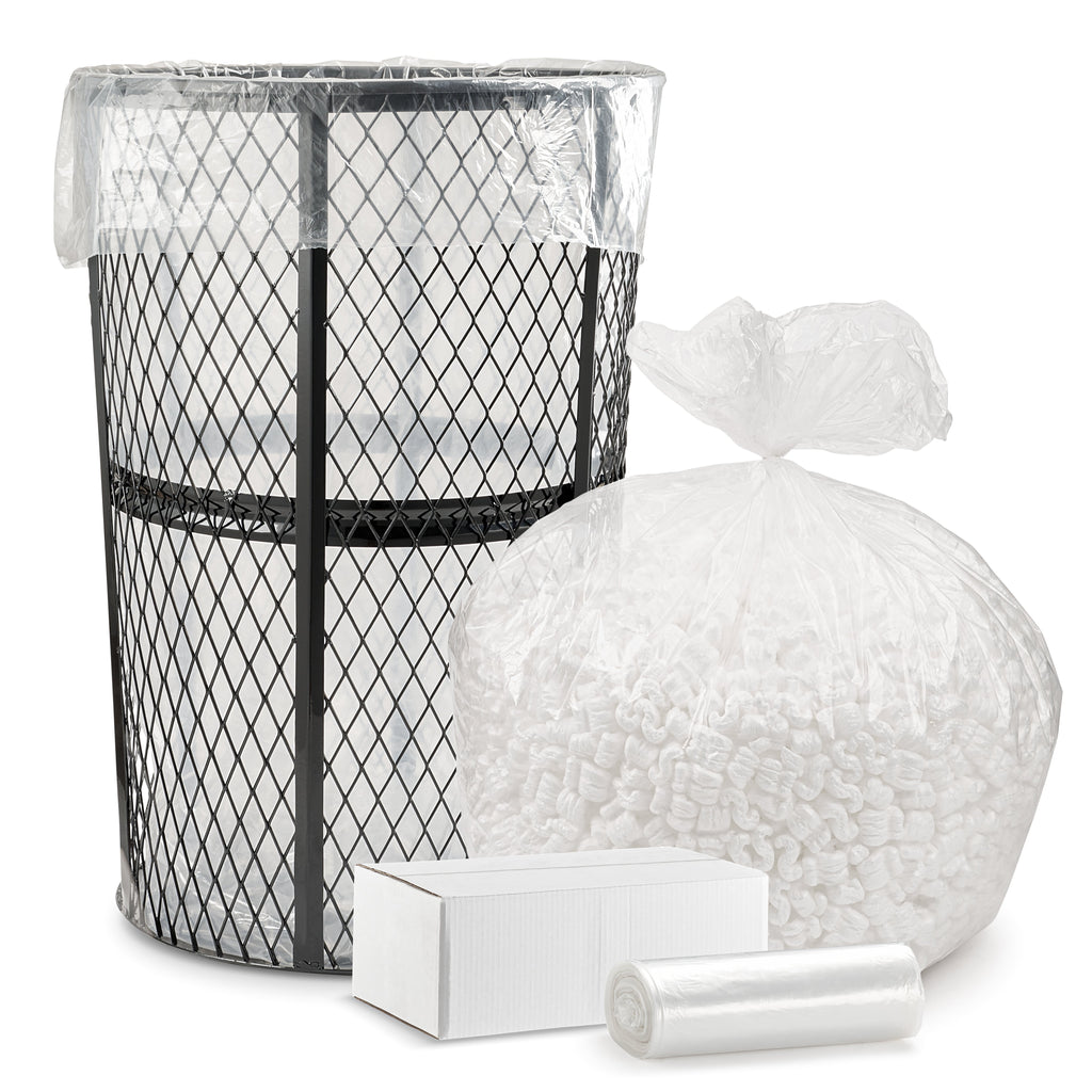 45 Gallon 1.9 Mil Clear Trash Bag | Central Poly