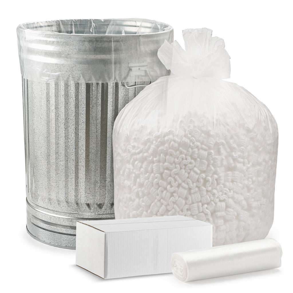45 Gallon 10 Mic Clear Trash Bags